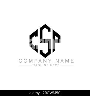 CSP letter logo design with polygon shape. CSP polygon and cube shape ...