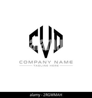 CVD letter logo design with polygon shape. CVD polygon and cube shape ...