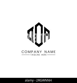 DOA letter logo design with polygon shape. DOA polygon and cube shape ...