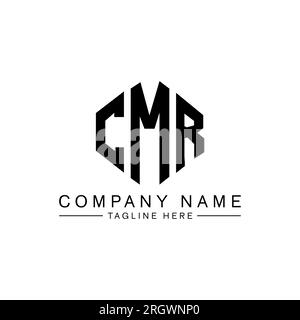 CMR letter logo design with polygon shape. CMR polygon and cube shape ...