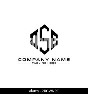 DSE letter logo design with polygon shape. DSE polygon and cube shape ...