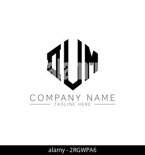 DUM letter logo design with polygon shape. DUM polygon and cube shape ...