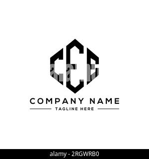 CEE letter logo design with polygon shape. CEE polygon and cube shape ...