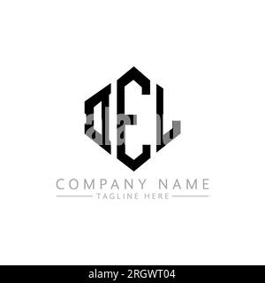 DEL letter logo design with polygon shape. DEL polygon and cube shape ...