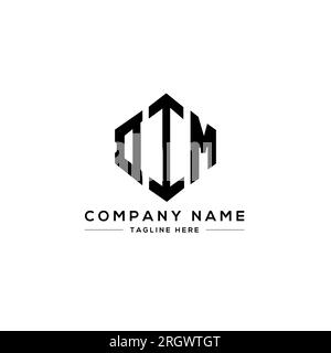 DIM letter logo design with polygon shape. DIM polygon and cube shape ...