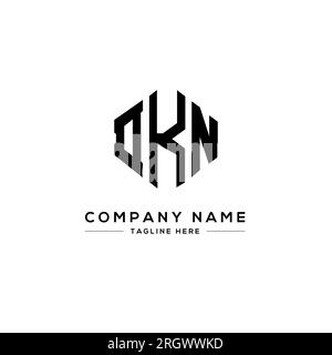 DKN letter logo design with polygon shape. DKN polygon and cube shape ...