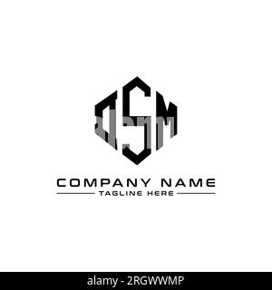 DSM letter logo design with polygon shape. DSM polygon and cube shape ...