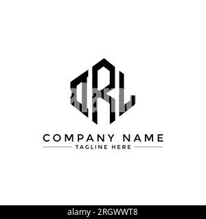 DRL letter logo design with polygon shape. DRL polygon and cube shape ...
