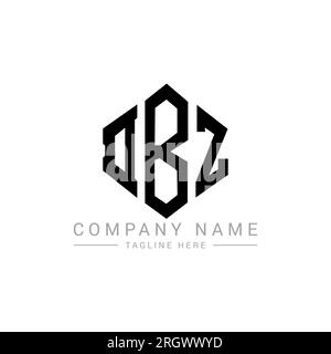 DBZ letter logo design with polygon shape. DBZ polygon and cube shape ...