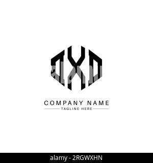 DXD letter logo design with polygon shape. DXD polygon and cube shape ...
