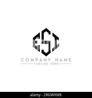 ESI letter logo design with polygon shape. ESI polygon and cube shape ...