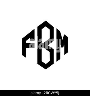 FBM letter logo design with polygon shape. FBM polygon and cube shape ...