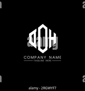 DOH letter logo design with polygon shape. DOH polygon and cube shape ...