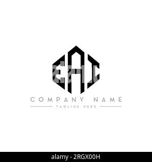 EAI letter logo design with polygon shape. EAI polygon and cube shape ...