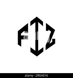 FIZ letter logo design with polygon shape. FIZ polygon and cube shape ...