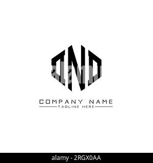 DND letter logo design with polygon shape. DND polygon and cube shape ...