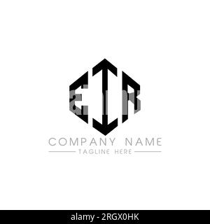 EIR letter logo design with polygon shape. EIR polygon and cube shape ...