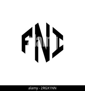 FNI letter logo design with polygon shape. FNI polygon and cube shape ...