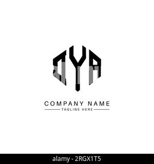 DYA letter logo design with polygon shape. DYA polygon and cube shape ...