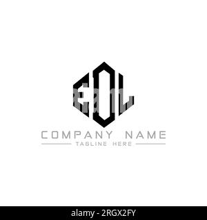 EDL letter logo design with polygon shape. EDL polygon and cube shape ...