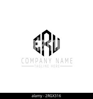 ERU letter logo design with polygon shape. ERU polygon and cube shape ...