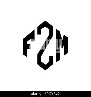 FZM letter logo design with polygon shape. FZM polygon and cube shape ...
