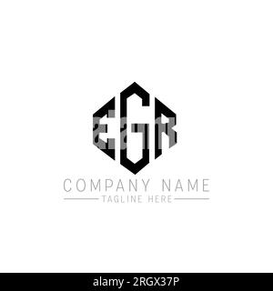 EGR letter logo design with polygon shape. EGR polygon and cube shape ...