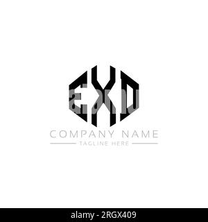 EXD letter logo design with polygon shape. EXD polygon and cube shape ...