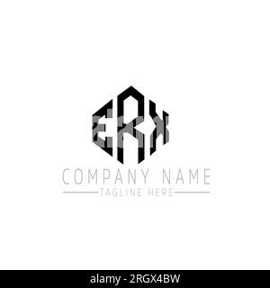 ERX letter logo design with polygon shape. ERX polygon and cube shape ...