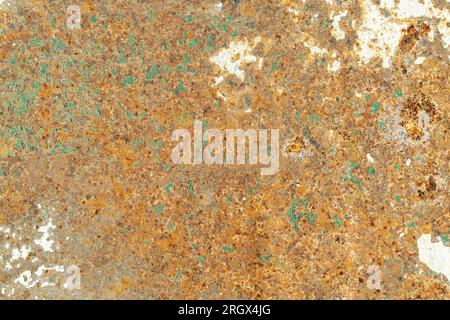 metal surfaces covered with rust and paint residues, metal surface ...