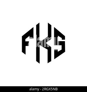 FKS letter logo design with polygon shape. FKS polygon and cube shape ...