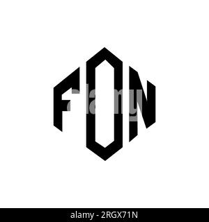FON letter logo design with polygon shape. FON polygon and cube shape ...