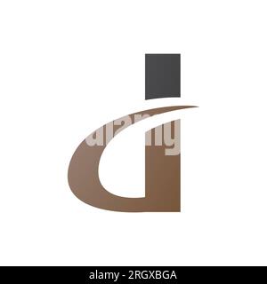 Black Curvy Pointed Letter D Icon on a White Background Stock Photo - Alamy