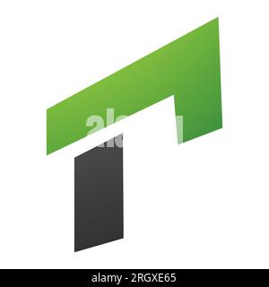 Black and Green Rectangular Letter C Icon on a White Background Stock ...
