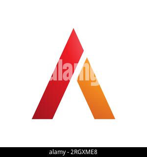 Orange and Red Trapezium Shaped Letter L Icon on a White Background ...