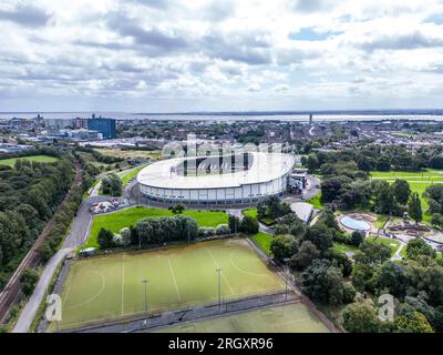 Aerial view of the MKM Stadium, home of Hull City FC. The ground has ...