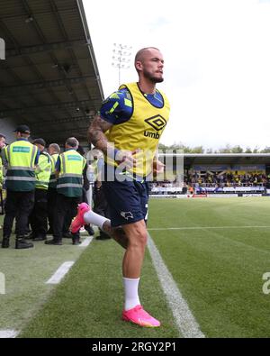 Derby County's Joe Ward warming up prior to kick-off ahead of the Sky ...