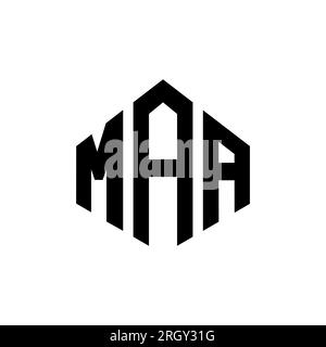 MAA letter logo design with polygon shape. MAA polygon and cube shape ...