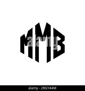 MMB letter logo design with polygon shape. MMB polygon and cube shape ...