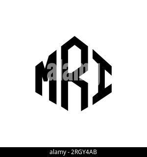 MRI letter logo design with polygon shape. MRI polygon and cube shape ...