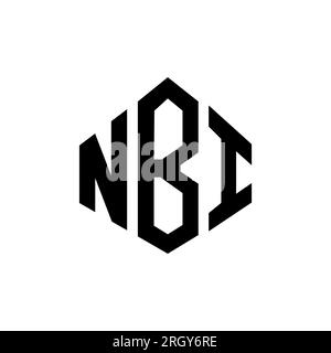 NBI letter logo design with polygon shape. NBI polygon and cube shape ...