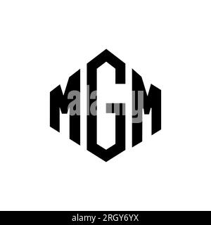 MGM letter logo design with polygon shape. MGM polygon and cube shape ...