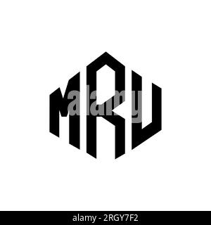 MRU letter logo design with polygon shape. MRU polygon and cube shape ...