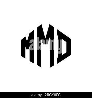 MMD letter logo design with polygon shape. MMD polygon and cube shape ...
