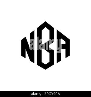 NBA letter logo design with polygon shape. NBA polygon and cube shape ...
