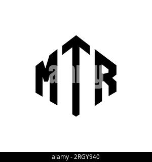 MTR letter logo design with polygon shape. MTR polygon and cube shape ...