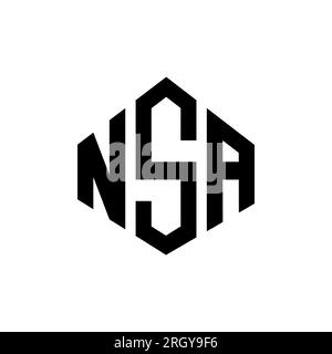 NSA letter logo design with polygon shape. NSA polygon and cube shape ...