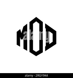 MOD letter logo design with polygon shape. MOD polygon and cube shape ...