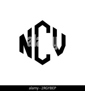 NCV letter logo design with polygon shape. NCV polygon and cube shape ...