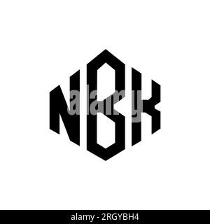 NBK letter logo design with polygon shape. NBK polygon and cube shape ...